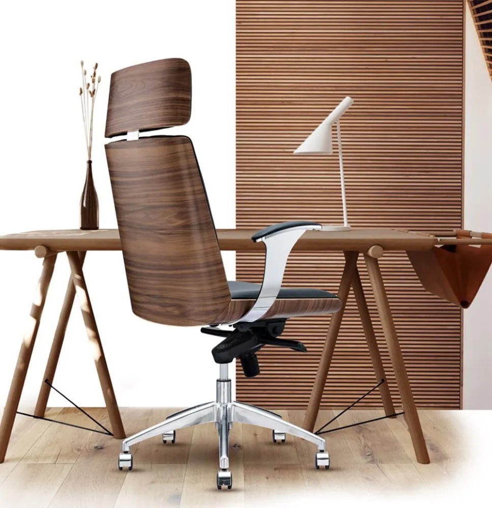 Designová kancelářská židle MOSH WUD Classic 133BL – černá