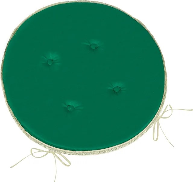 Bellatex Sedák Adéla kulatý hladký Zelená 40 cm, (průměr)