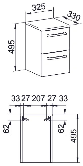 Mereo Mereo, Bino koupelnová skříňka spodní 50 cm, Multidecor, CN694DUP1