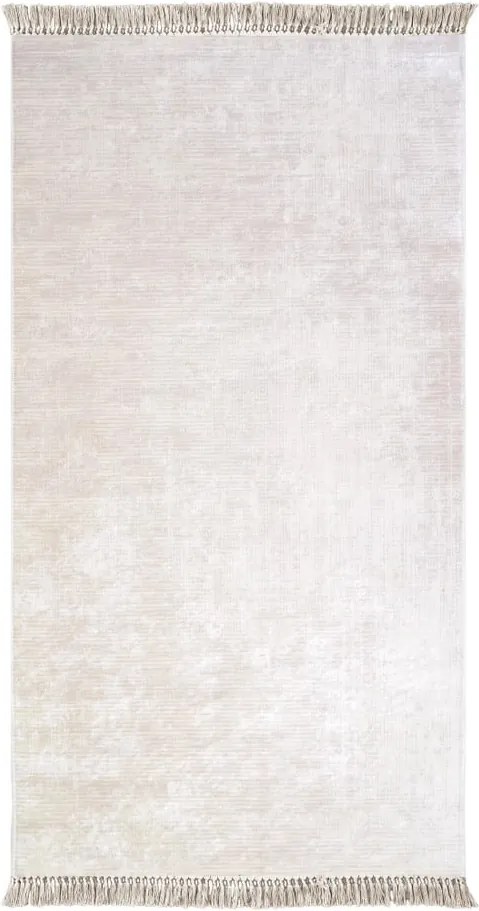 Krémový koberec Vitaus Hali Geometrik, 50 x 80 cm
