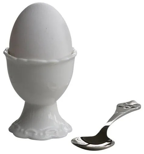 Stojánek na vajíčko porcelánový Provence bílý (Chic Antique)