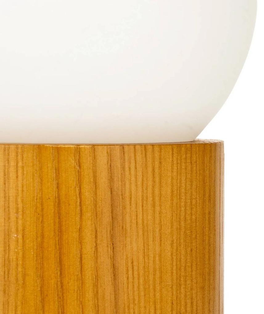 Pauleen Woody Shine stolní lampa, dřevo, sklo