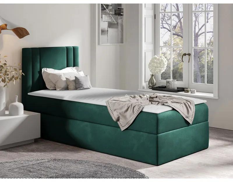 Jednolůžková postel Neresko Mini, Strana: pravá, Rozměr postele: 100x200, Barva:: ekokůže Soft 031