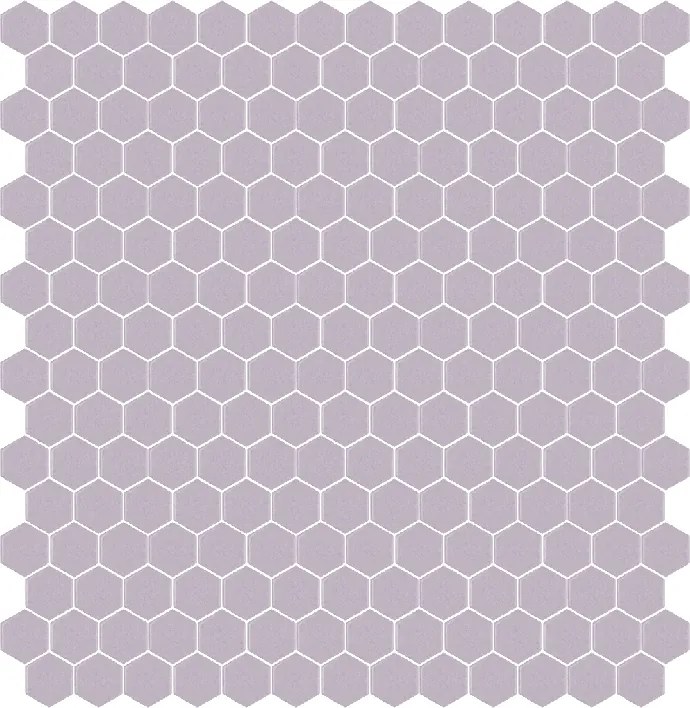 Hisbalit Skleněná mozaika fialová Mozaika 309B SATINATO hexagony 2,3x2,6 (33,33x33,33) cm - HEX309BLH
