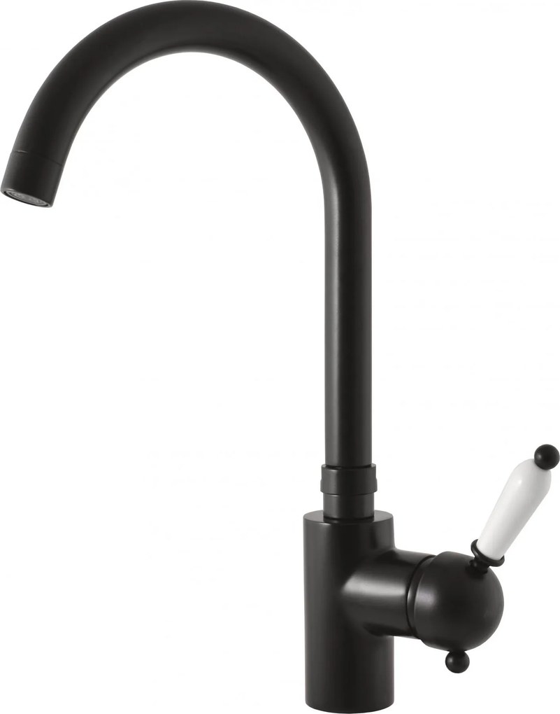 SLEZÁK RAV LABE Retro Dřezová baterie, Černá matná L519.0/4CMAT - 3,8"