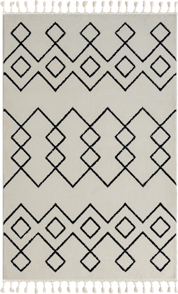 My Flair, Kusový koberec Moroccan Dream weiß, 200x290, černobílá, ložnice