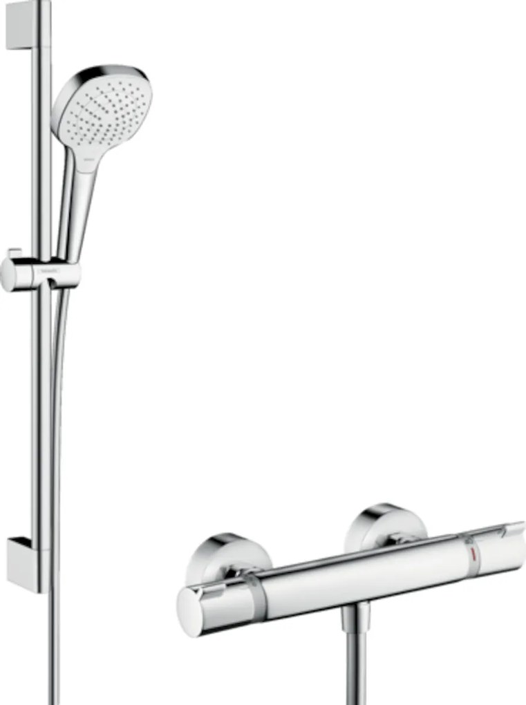 Sprchový systém Hansgrohe Raindance Select E na stěnu s termostatickou baterií bílá/chrom 27081400