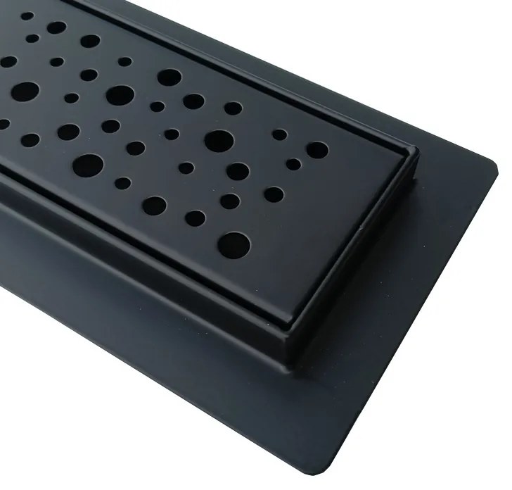 BPS-koupelny Sprchový odtokový žlab DL01 WAVE G5 HYD-2733 60 cm, černý