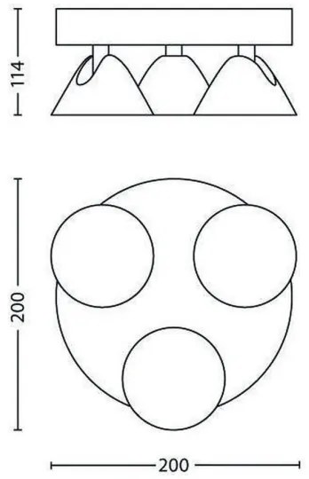 Philips 53289/31/16 - LED bodové svítidlo TWEED 3xLED/3W/230V