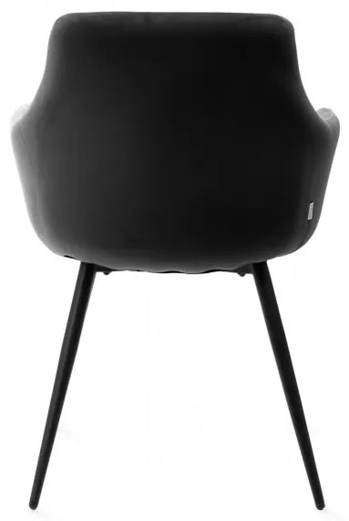 Jídelní židle FELLICE sametová černá ALL 847276