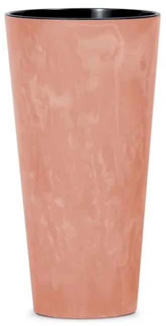 PROSPERPLAST Květináč - TUBUS SLIM Beton Effect Průměr: 15 cm, Barva: antracit