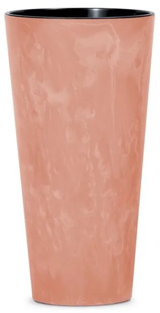 PROSPERPLAST Květináč - TUBUS SLIM Beton Effect Průměr: 40 cm, Barva: krémová