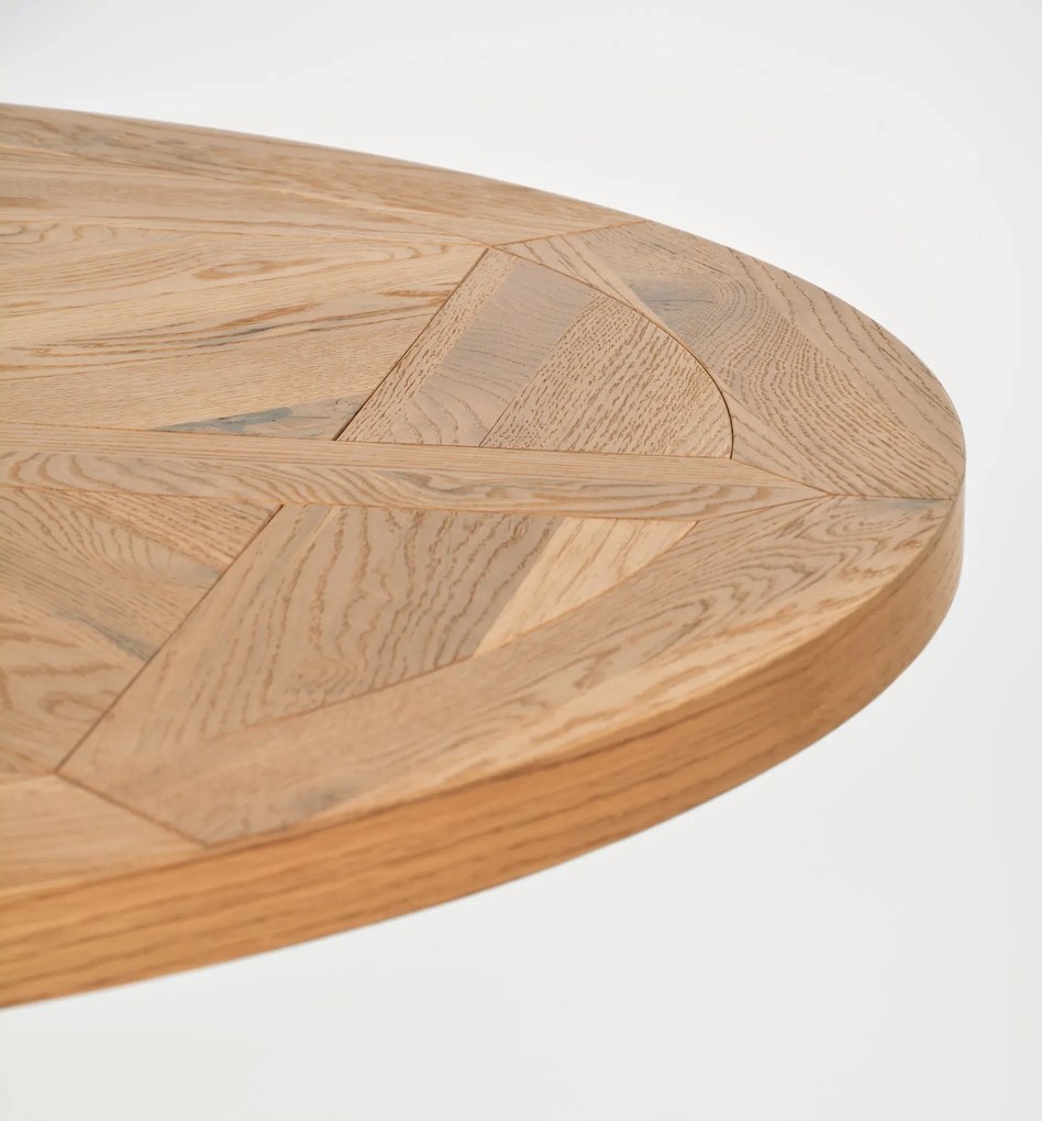 Jídelní stůl Indus 125 cm z masivu dub přírodní/grafit