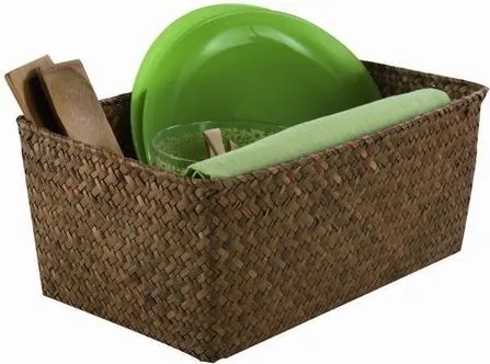 Pletený košík Compactor 30 x 20 x 13 cm, světle hnědá