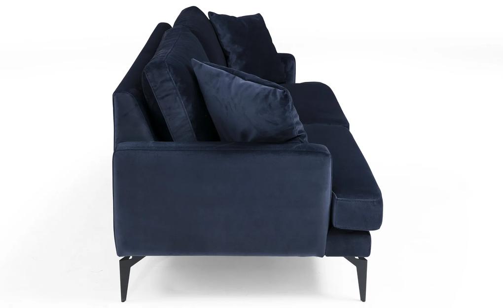 Atelier del Sofa 2-místná pohovka Papira 2 Seater - Navy Blue, Modrá