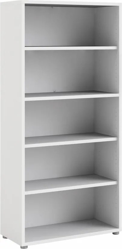 Skříň Modulo 89 x 40 x 186 cm, dveře dřevo, bílá / dub sonoma