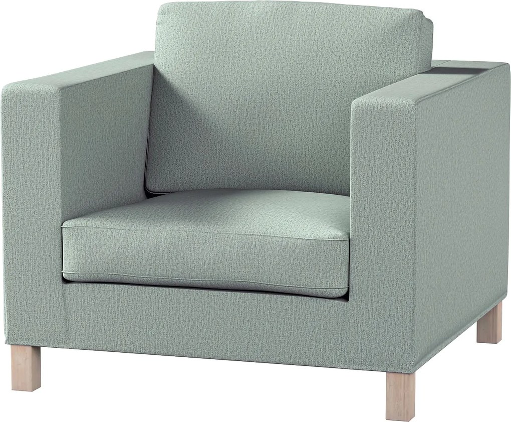 Potah na křesko IKEA Karlanda, krátký barva zelená látka pletený vzor
