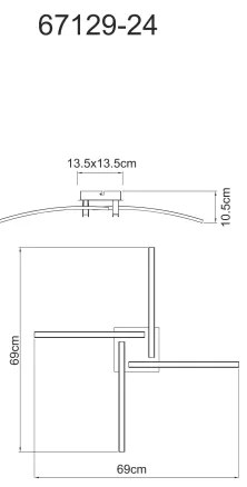 Globo 67129-24 - LED Stropní svítidlo TANSY 4xLED/6W/230V