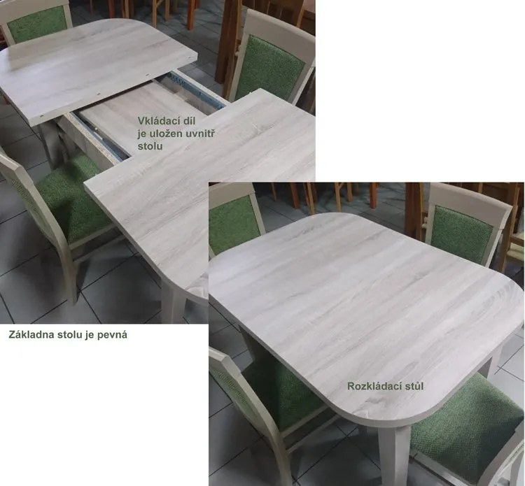 Stima Jídelní stůl PERU | Odstín: olše,Délka stolu: 80,Rozklad: Bez rozkladu