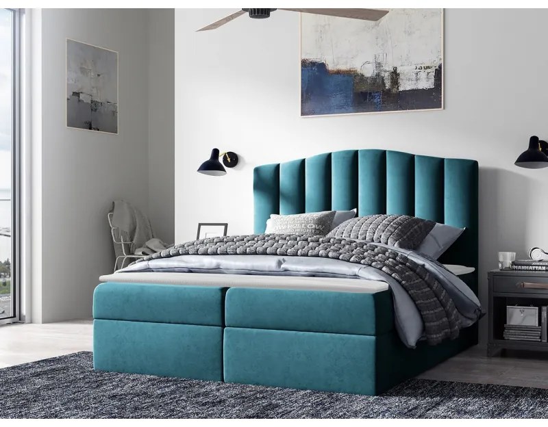Kontinentální postel Beatriz, Rozměr postele: 160x200, Barva:: ekokůže Soft 032