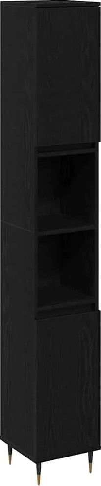 Sada koupelnového nábytku 3 ks Černý dub 30 x 30 x 190 cm 3333096