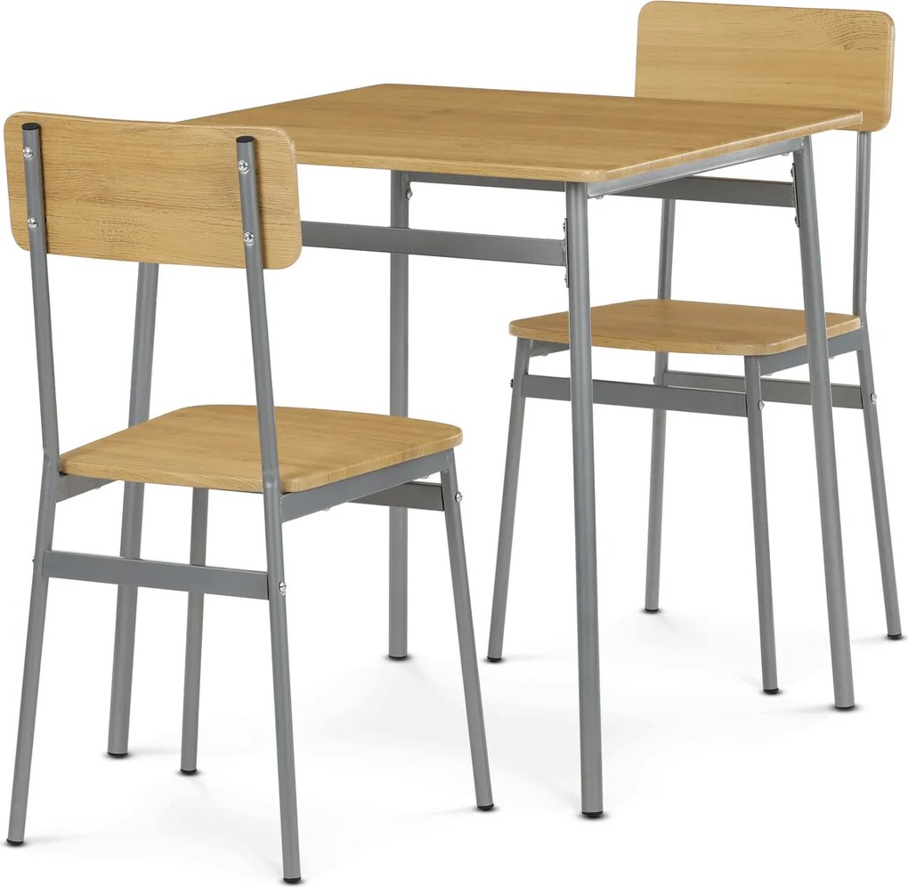 Autronic Jídelní set s 2 židlemi AUT-O2122 Odstín: Dub divoký
