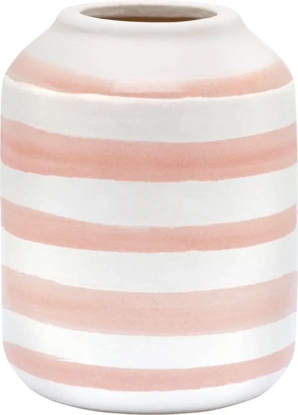 Keramická váza  Pruhy pale pink
