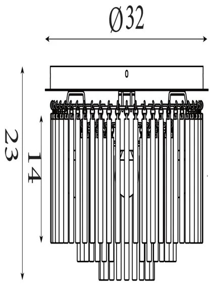 Searchlight 55620-320SM-Stropní svítidlo SWIZZLE 5xE14/60W/230V pr.32 cm kouřová