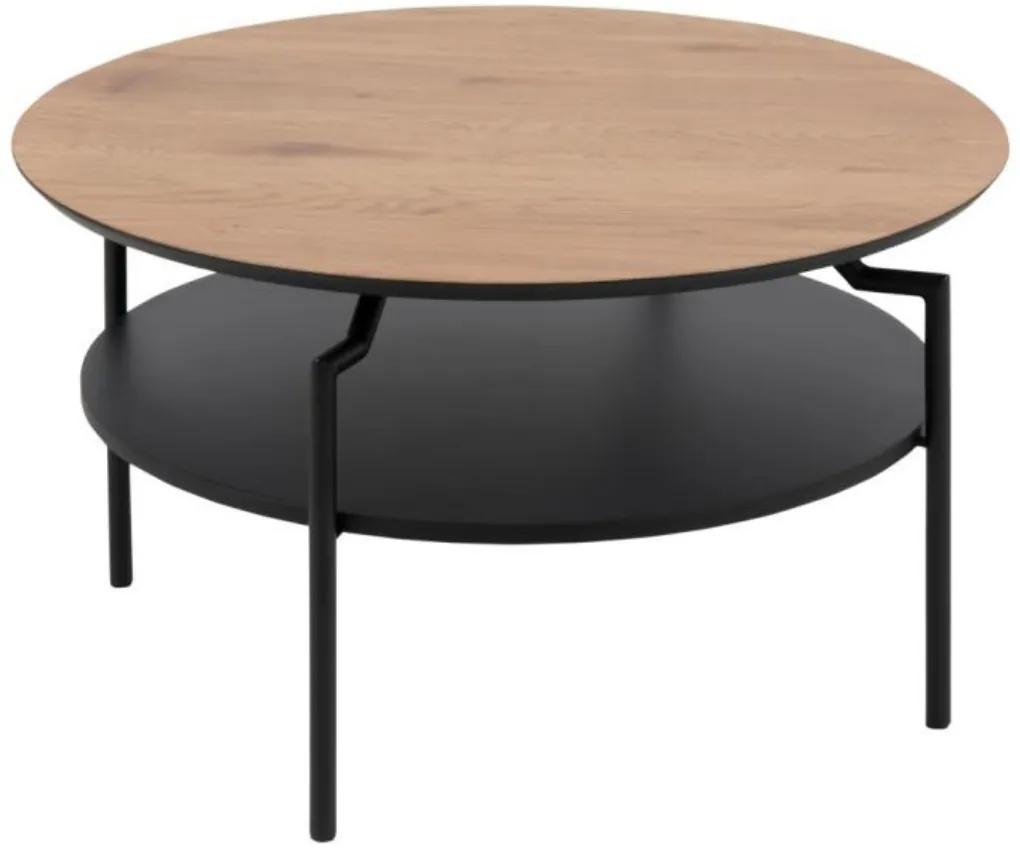 OnaDnes -20% Scandi Hnědý dřevěný konferenční stolek Stephan 80 cm