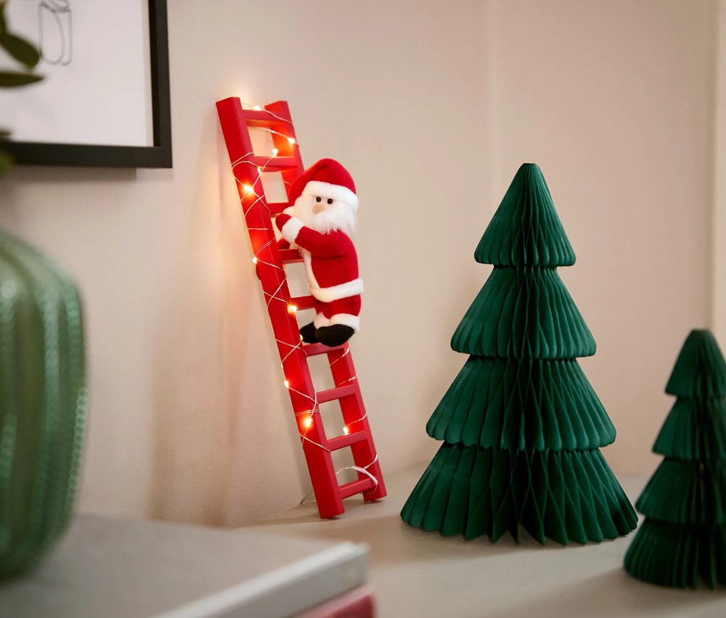 Tchibo - Vánoční dekorace se světelným řetězem s LED - barva: transparent
