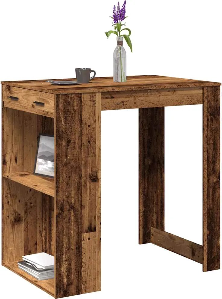 Barový stůl old wood 102 x 70 x 103,5 cm kompozitní dřevo 3309328