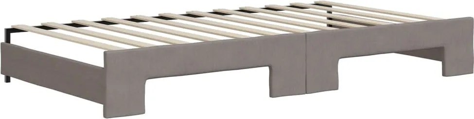 Válenda s přistýlkou a zásuvkami taupe 100 x 200 cm textil 3197470