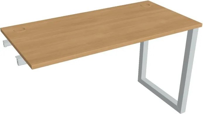 Hobis Kancelářský pracovní stůl k řetězení Hobis UEO 1200R, bílá RAL 9016, deskabuk