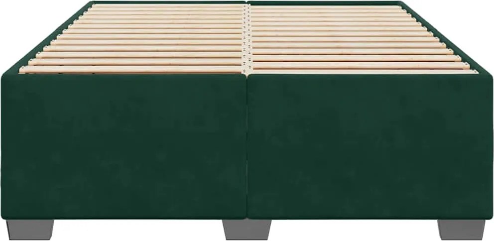Rám postele bez matrace tmavě zelená 160 x 200 cm samet 3284646