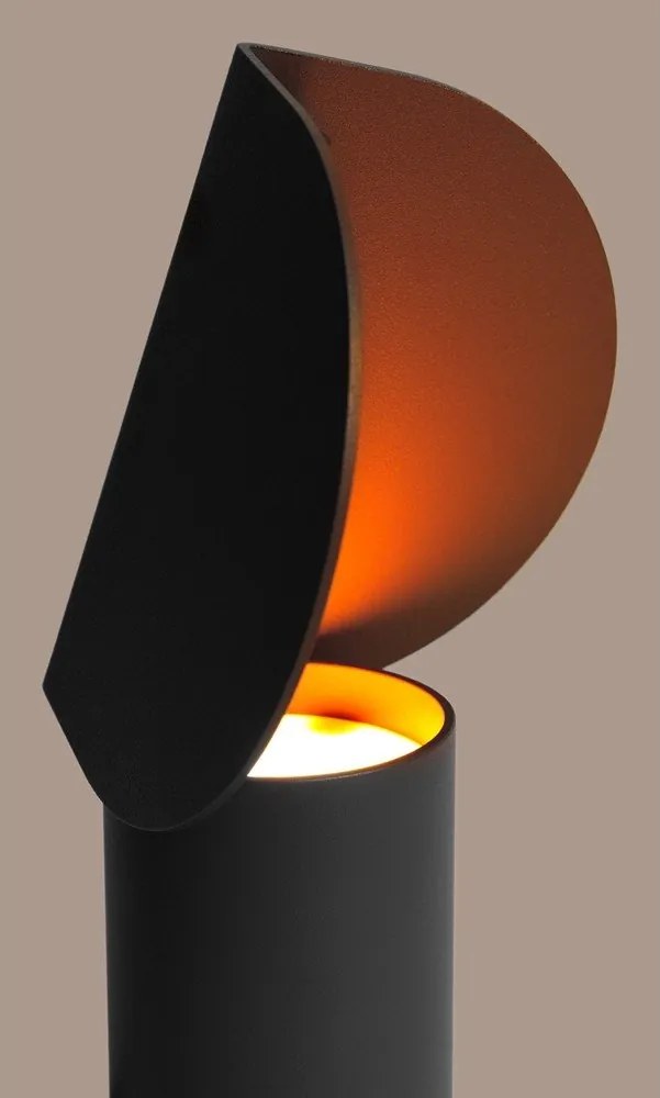 Černá hliníková LED stolní lampa (výška 15 cm) BISCUIT – Thoro
