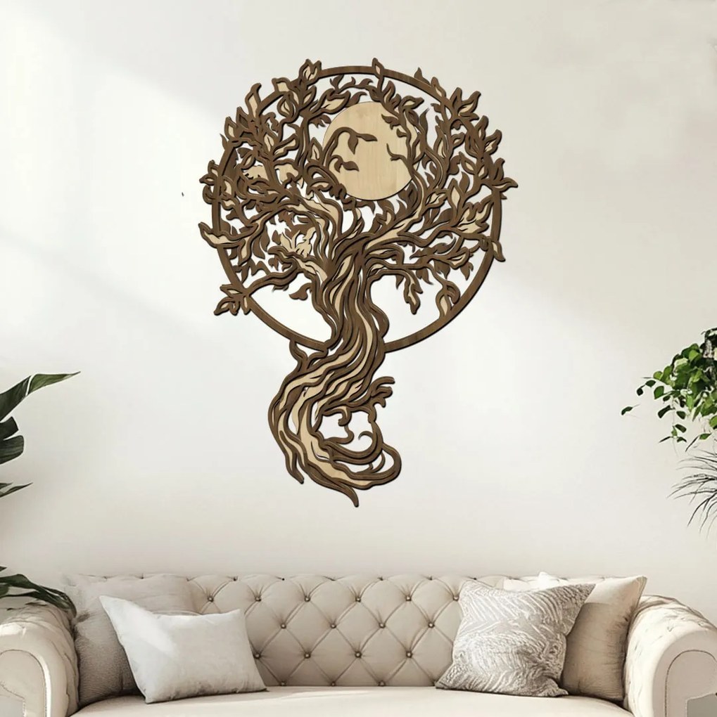 dřevo života 3 vrstvý dřevěný strom ROVNOVÁHY Zvolte rozměr (cm): 28x40, Zvolte barvu dekoru: Wenge-Javor