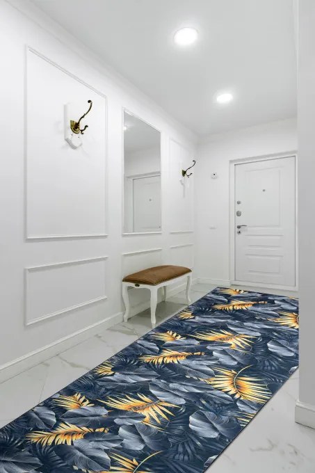 Protiskluzový běhoun LOTUS PAPRADE 45270 šedý / zlatý - hotový rozměr
