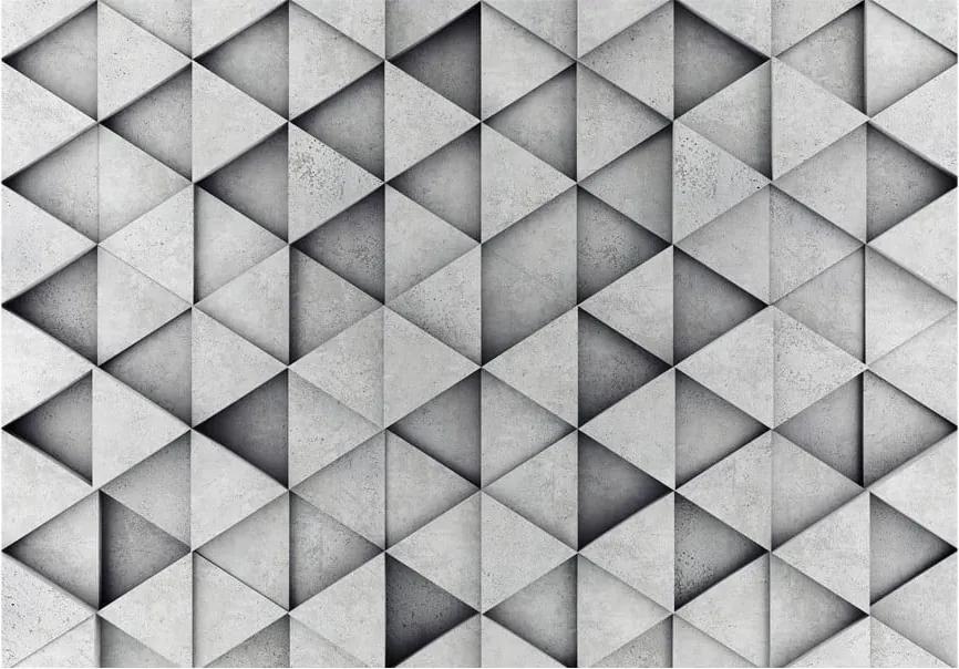 Velkoformátová tapeta Bimago Grey Triangle, 400 x 280 cm