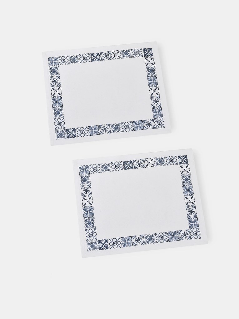 Sinsay - Stolní prostírání s dekorativním okrajem 2 pack - námořnická modrá