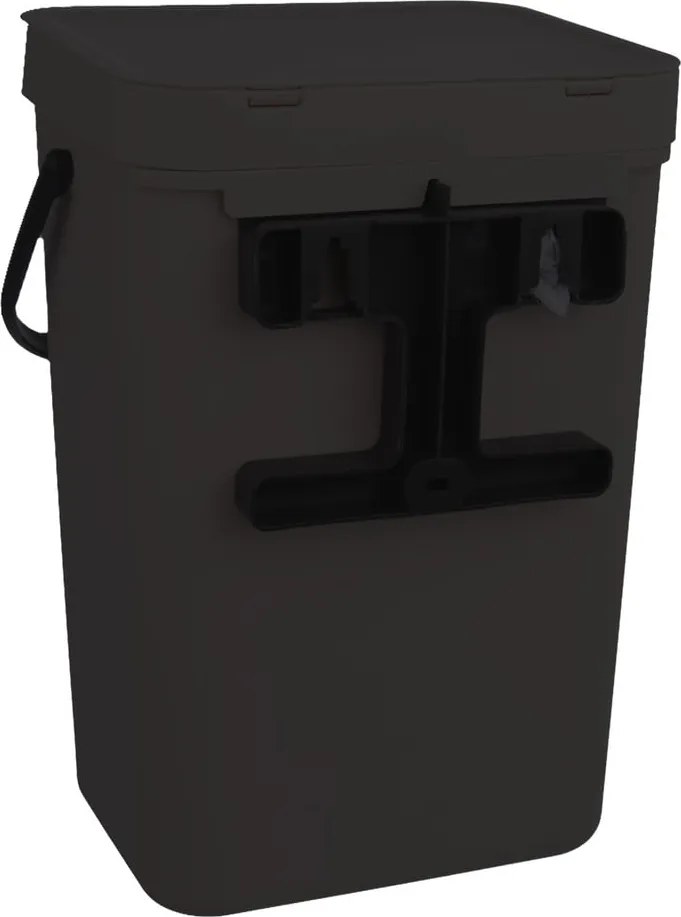 Černý plastový odpadkový koš 10 l – Orion