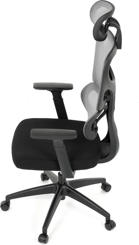 Ergonomická kancelářská židle LEXON - šedá síťovina