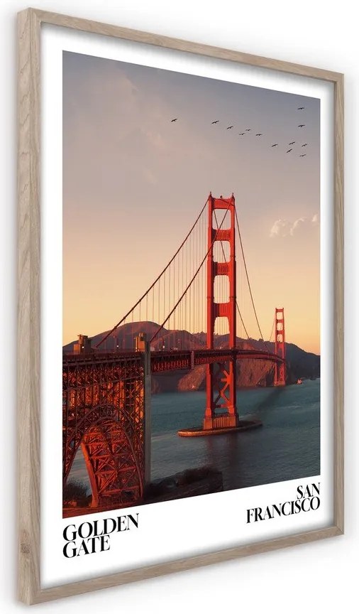 Tištěný obraz s rámem 50x70 cm Golden Gate – Styler