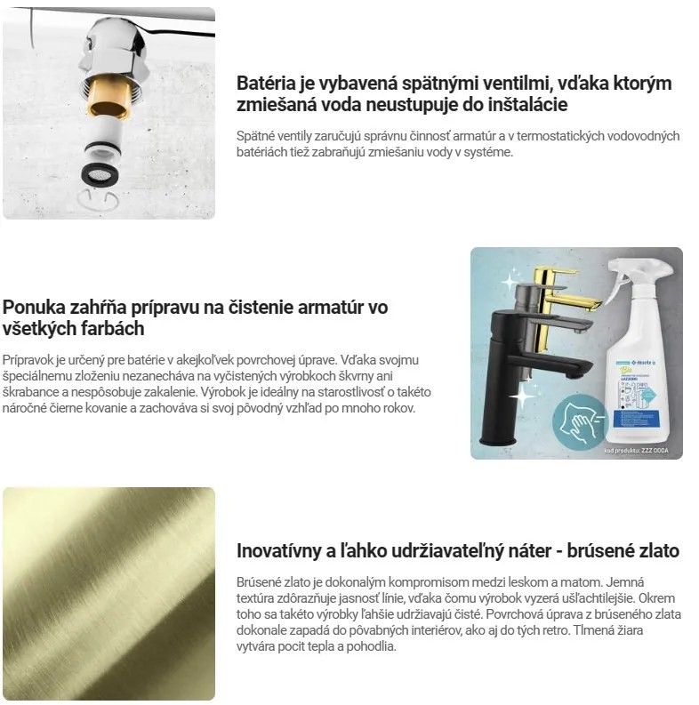 Deante Silia, podomítková bidetová baterie, zlatá matná, DEA-BQS_R34M