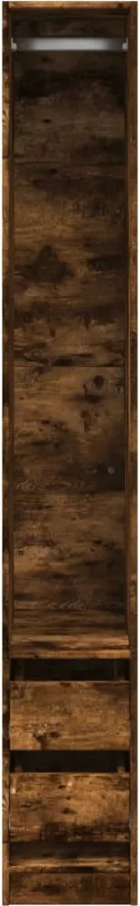 Šatní skříň kouřový dub 30 x 50 x 200 cm kompozitní dřevo 3307742