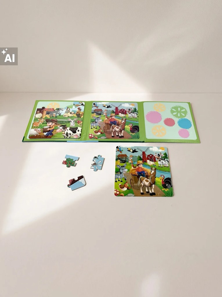 Sinsay - Magnetické puzzle s motivem farmy 40 kusů - vícebarevná