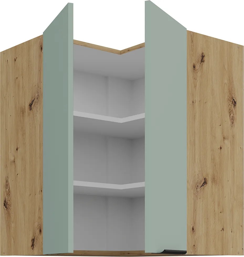 ARIA st | horní kuchyňská skříňka 60x60 GN-72 2F (90°) rohová s policemi | 60x60 cm | artisan/aquamarine