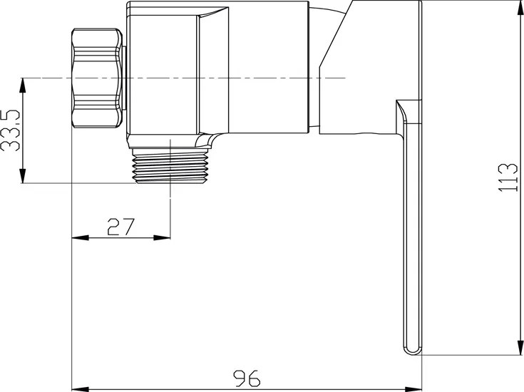 Mereo Mereo, Sprchová nástěnná baterie, Dita, 150 mm, bez příslušenství, chrom, CBE60103D