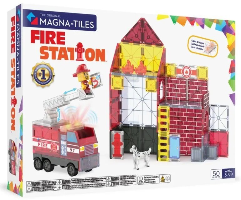 Valtech magna-tiles fire station 50 dílů