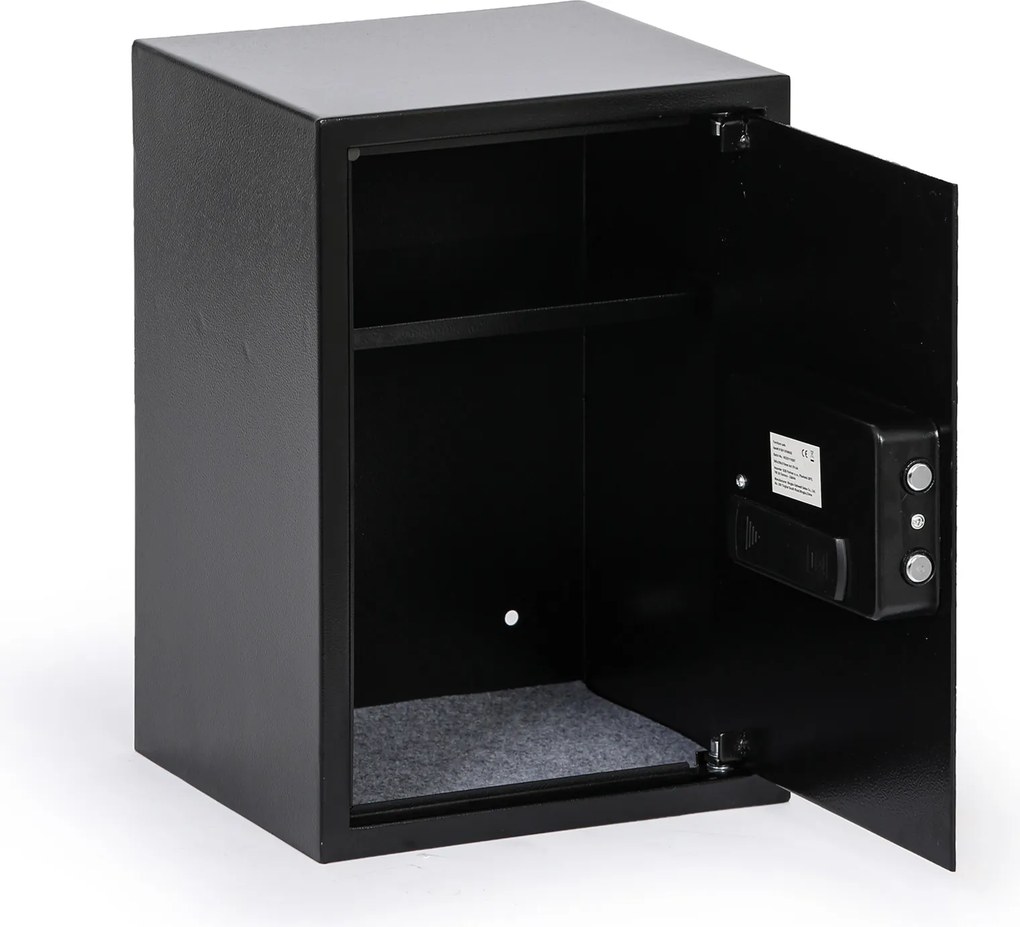Nábytkový sejf s elektronickým zámkem a čtečkou otisků prstů, 500 x 350 x 310 mm