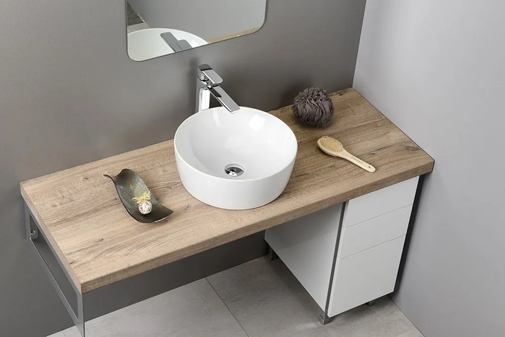 GSI GSI, SAND keramické umyvadlo na desku, průměr 40 cm, bílá ExtraGlaze, 903911